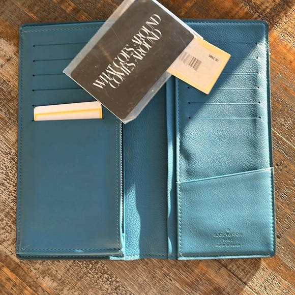 Louis Vuitton | Bags | Sale Louis Vuitton Blue Clemence Brazza Long ...